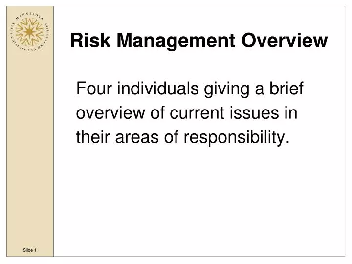 PPT - Risk Management Overview PowerPoint Presentation, free download ...