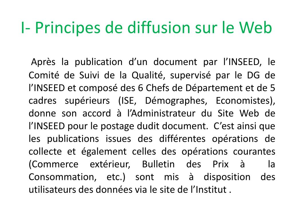 PPT - Atelier Régional sur la Difusion et la Communication des Données ...