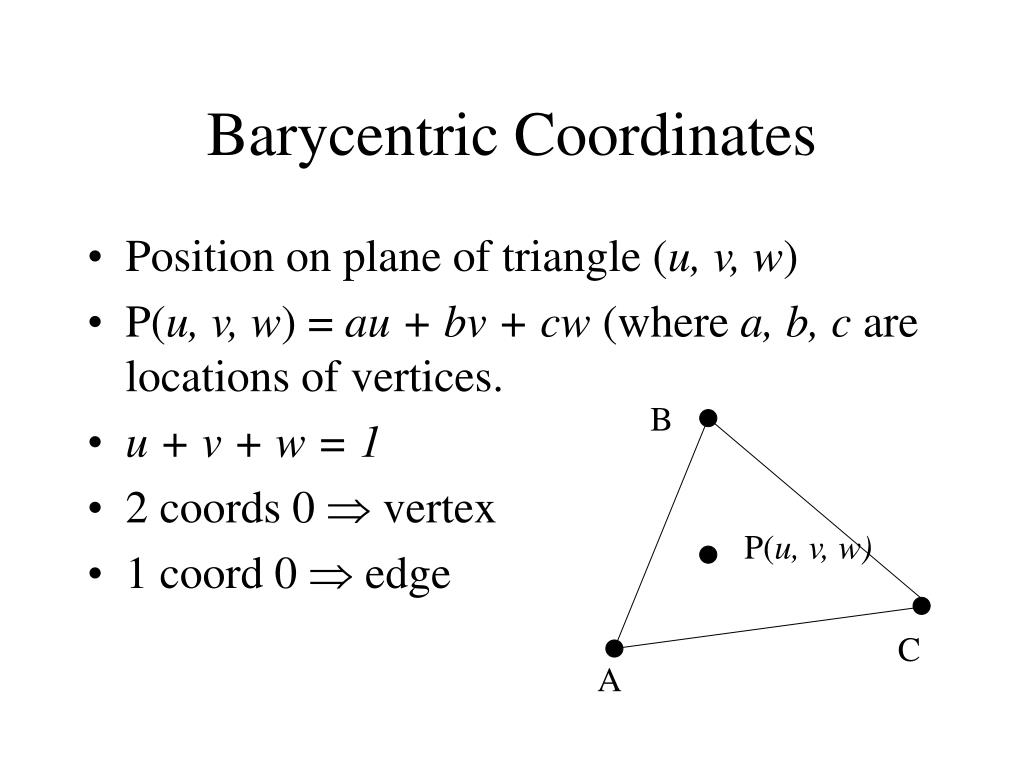 Ppt Barycentric Coordinates Powerpoint Presentation Free Download