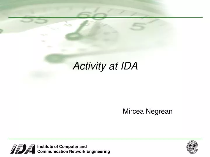 PPT - Activity at IDA PowerPoint Presentation, free download - ID:4359385