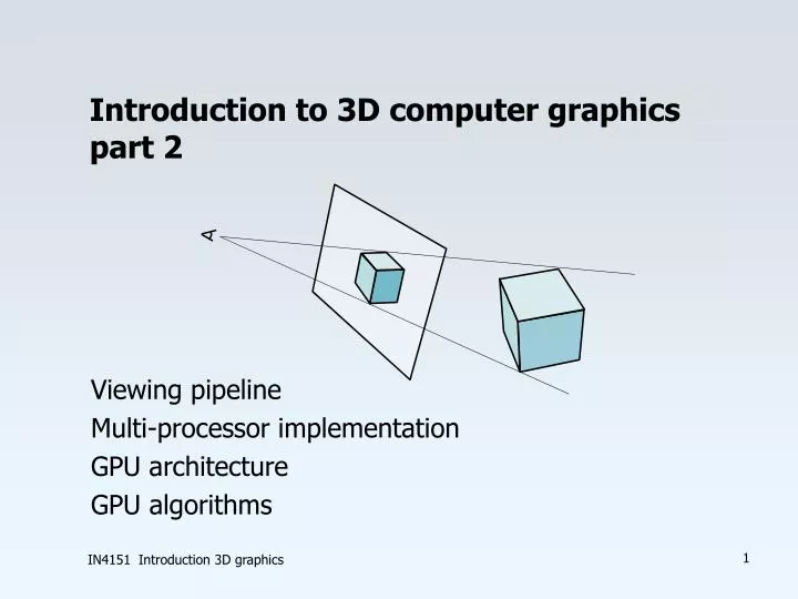 PPT - Introduction to 3D computer graphics part 2 PowerPoint ...