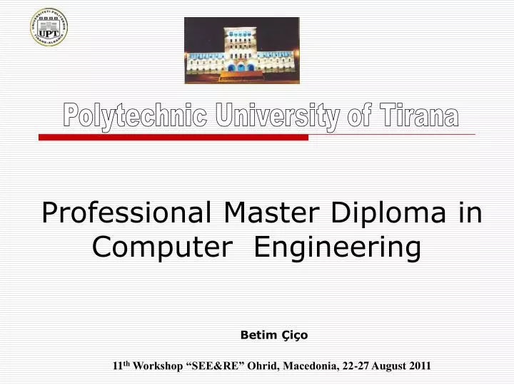 PPT - Professional Master Diploma in Computer Engineering PowerPoint ...