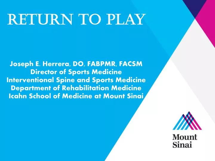 PPT - Return to play PowerPoint Presentation, free download - ID:4360284