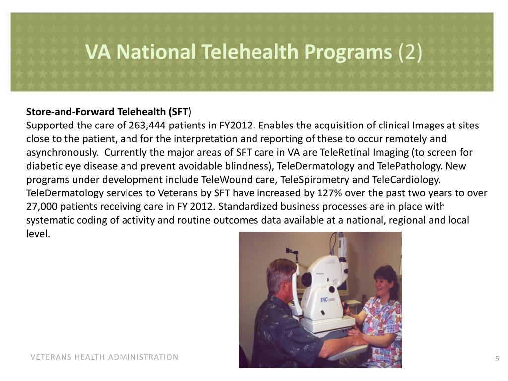 PPT - Telehealth Services in the Department of Veterans Affairs (VA ...