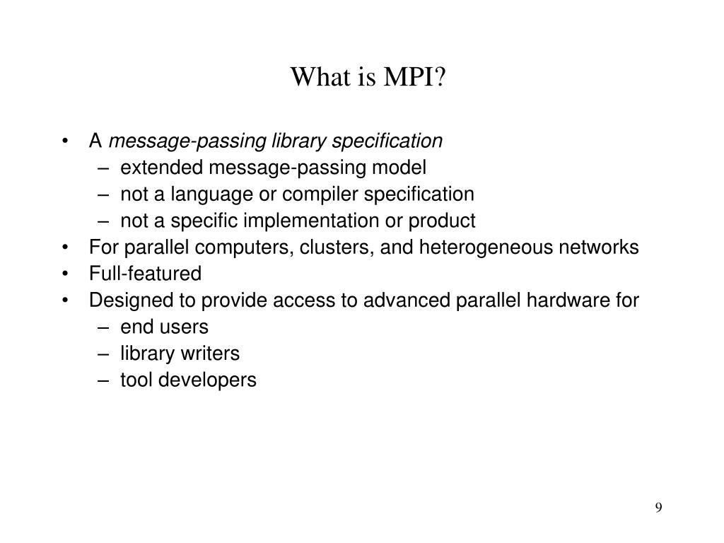 Ppt An Introduction To Mpi Parallel Programming With The Message Passing Interface Powerpoint