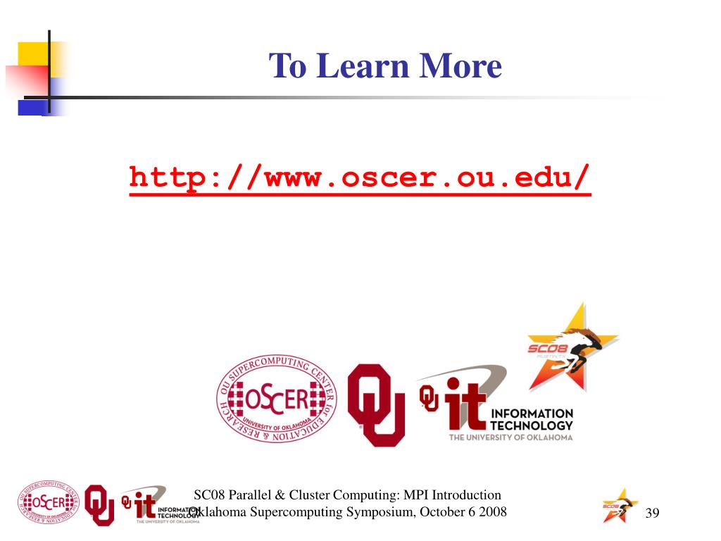 Ppt Parallel Programming And Cluster Computing Mpi Introduction Powerpoint Presentation Id4360422
