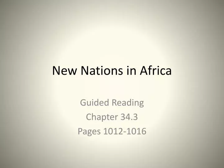 PPT - New Nations in Africa PowerPoint Presentation, free download - ID ...