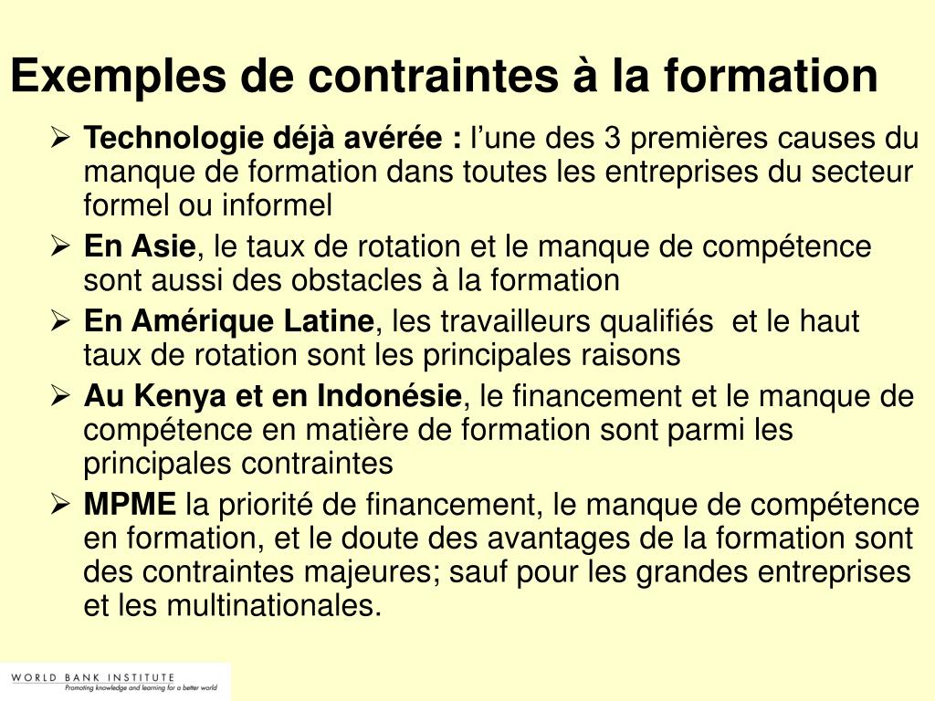 PPT - POLITIQUES DE FORMATION POUR LES ENTREPRISES, LES PME ET L’AUTO ...