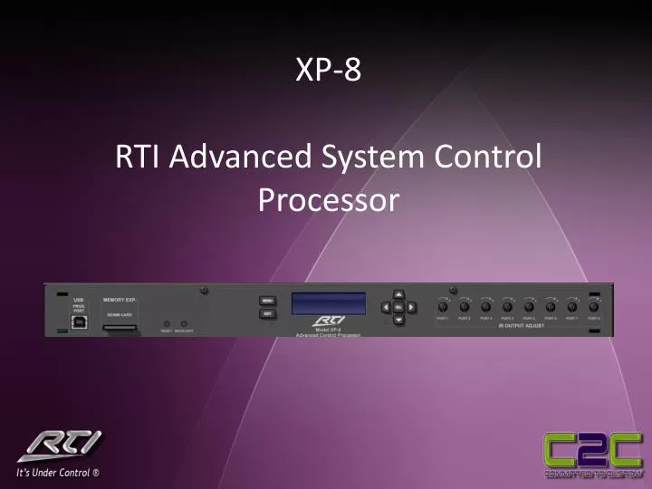 PPT - XP-8 RTI Advanced System Control Processor PowerPoint ...