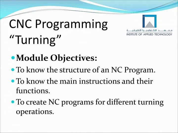 PPT - CNC Programming “Turning” PowerPoint Presentation, free download - ID:4360617