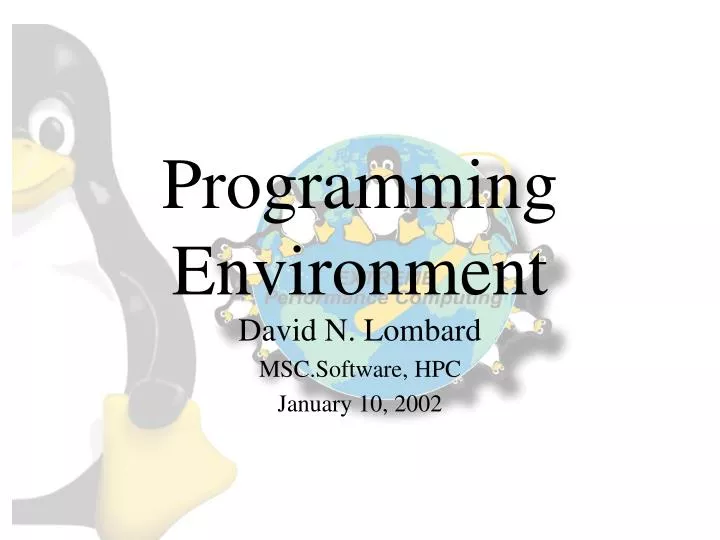 PPT - Programming Environment PowerPoint Presentation, free download ...