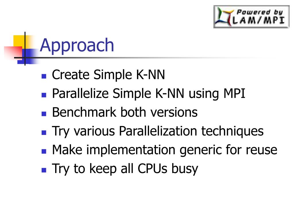 Ppt Implementation Of A Parallel K Nearest Neighbor Algorithm Using Mpi Powerpoint