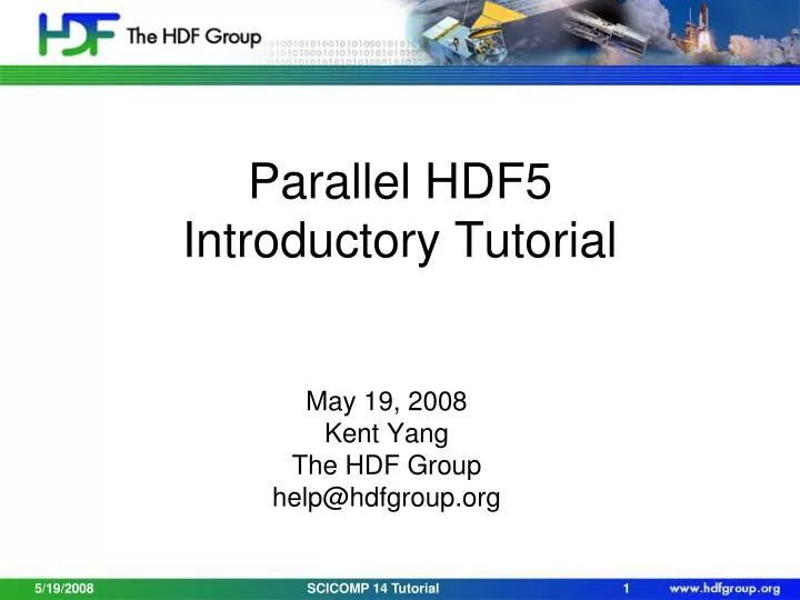 PPT - Parallel HDF5 Introductory Tutorial PowerPoint Presentation, free download - ID:4361555