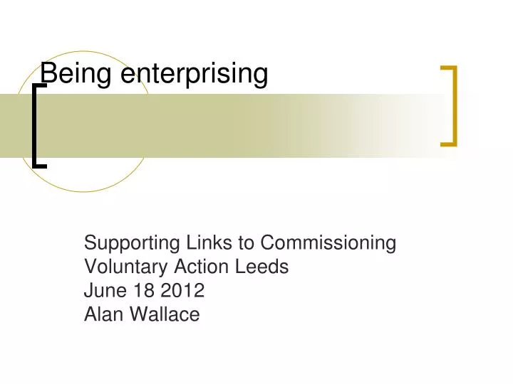 PPT - Being enterprising PowerPoint Presentation, free download - ID ...