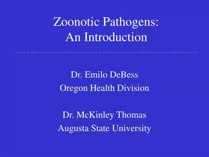 PPT - Zoonotic Pathogens: An Introduction PowerPoint Presentation, free ...