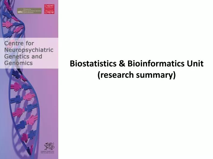 PPT - Biostatistics & Bioinformatics Unit (research summary) PowerPoint Presentation - ID:4362554