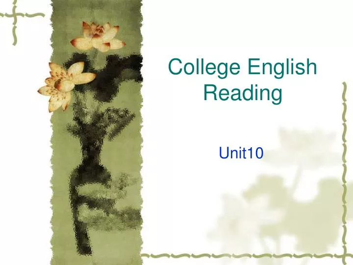 PPT - College English Reading PowerPoint Presentation, free download ...