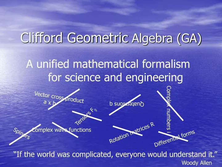 PPT - Clifford Geometric Algebra (GA) PowerPoint Presentation, free ...