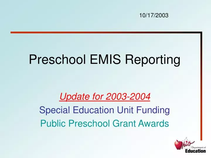 PPT - Preschool EMIS Reporting PowerPoint Presentation, free download ...