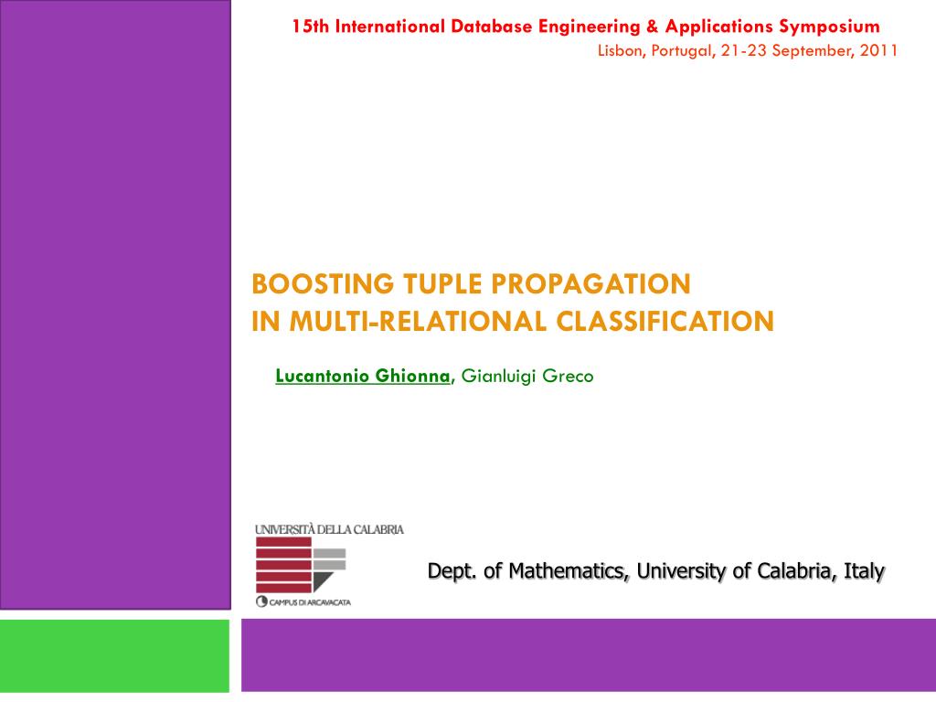Ppt B Oosting Tuple Propagation In Multi Relational Classification Powerpoint Presentation 4323