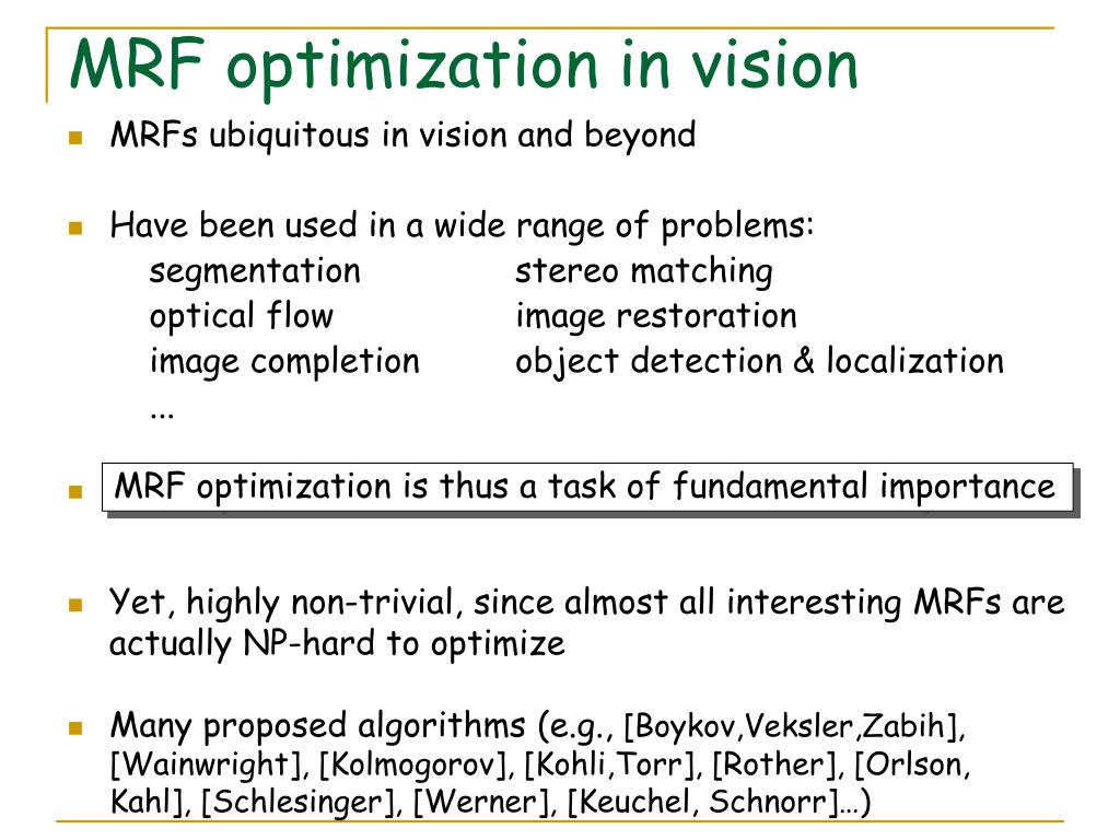 Ppt Mrf Optimization Based On Linear Programming Relaxations
