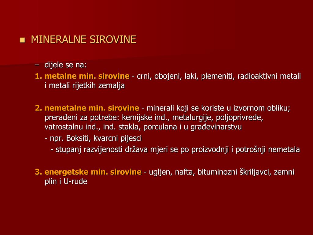 PPT - GEOLOGIJA I RUDARSTVO RUDARSKA GEOLOGIJA geologija mineralnih ...