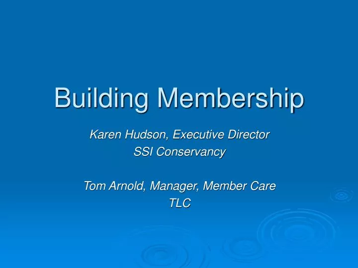 PPT - Building Membership PowerPoint Presentation, free download - ID ...