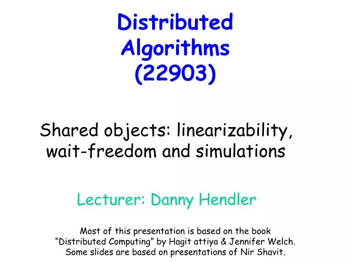 PPT - Distributed Algorithms (22903) PowerPoint Presentation, free download - ID:4365627