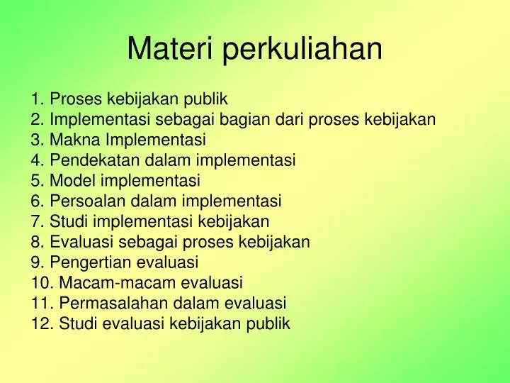 PPT - Materi perkuliahan PowerPoint Presentation, free download - ID ...