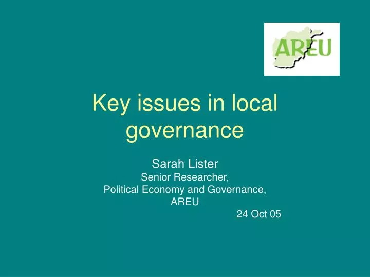 PPT - Key issues in local governance PowerPoint Presentation, free ...