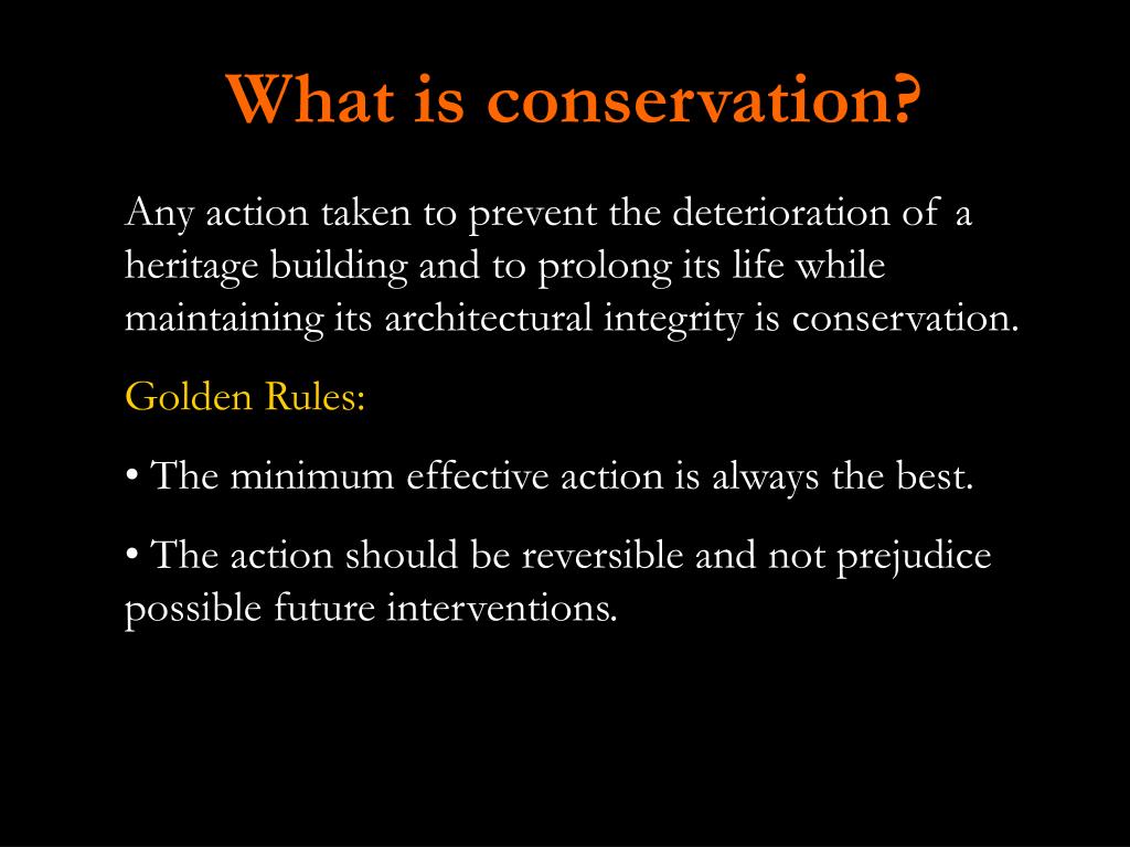 PPT - Conservation Movement And Heritage Regulations Presented By ...