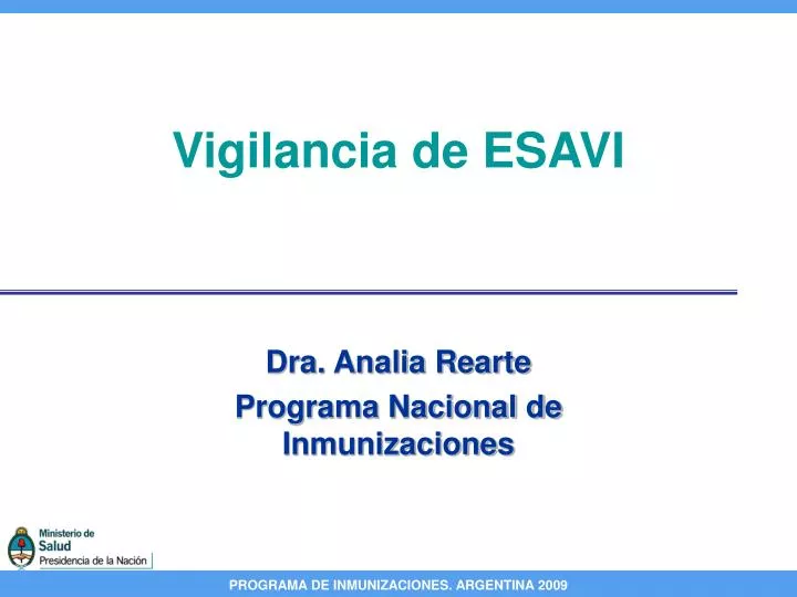 PPT - Vigilancia de ESAVI PowerPoint Presentation, free download - ID ...