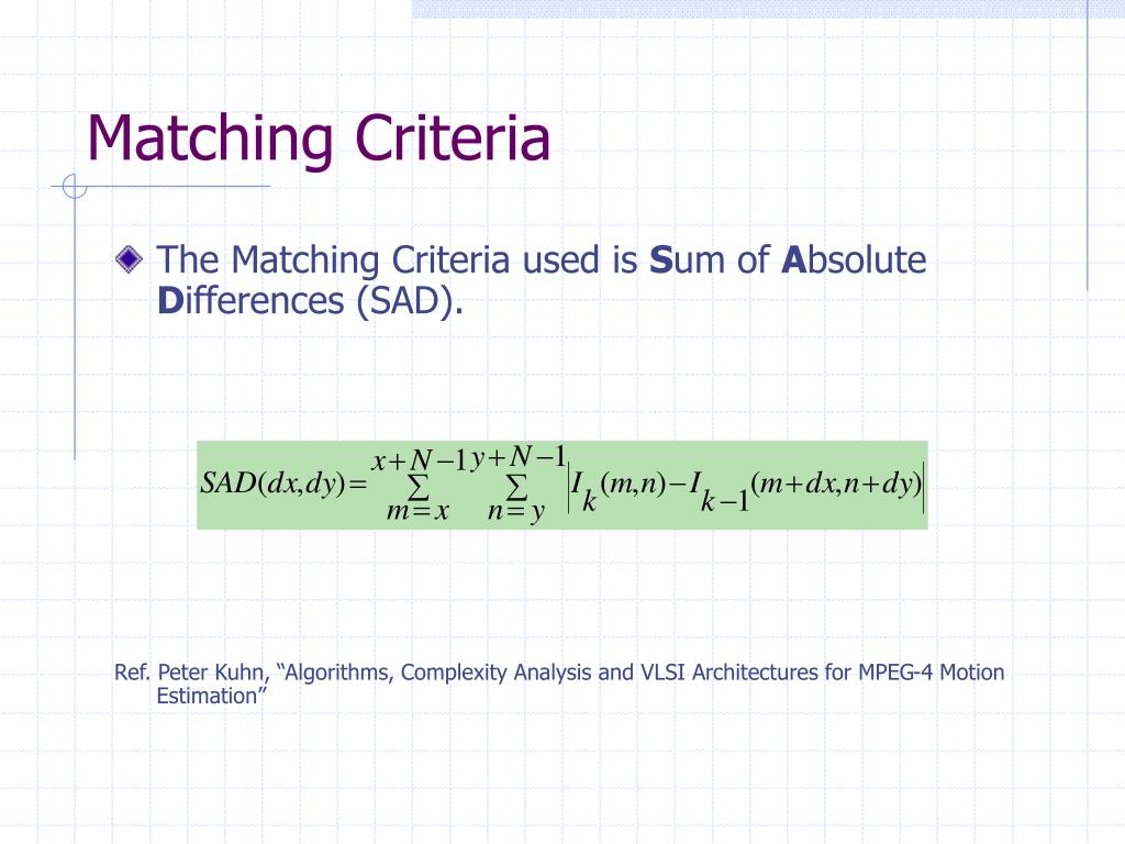 Ppt Dynamically Parameterized Architectures For Power Aware Video Coding Motion Estimation