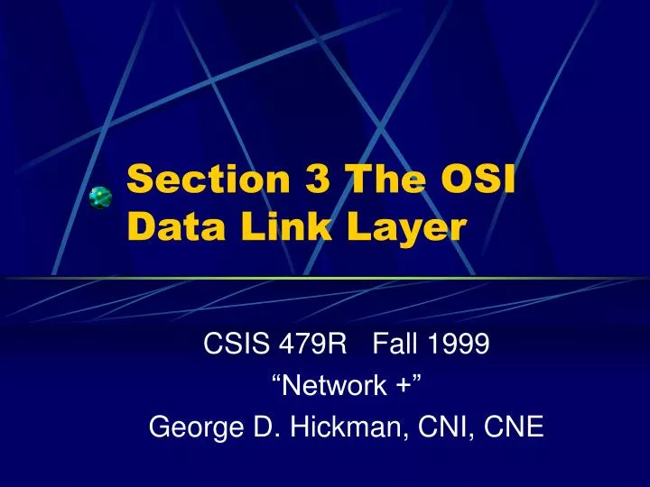 PPT - Section 3 The OSI Data Link Layer PowerPoint Presentation, free ...