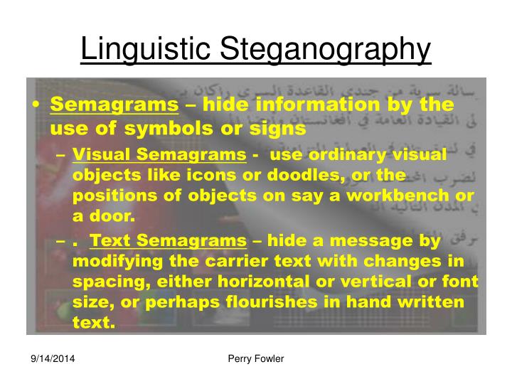 PPT - STEGANOGRAPHY PowerPoint Presentation - ID:4368747