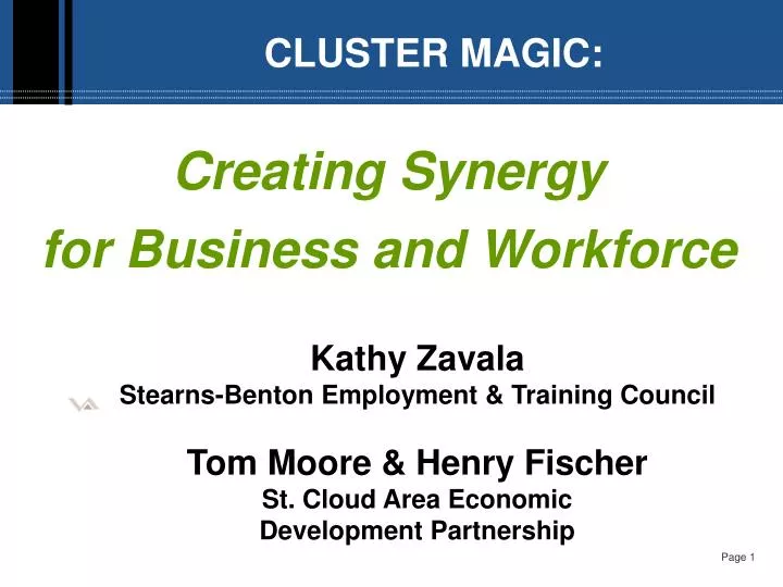 PPT - CLUSTER MAGIC: PowerPoint Presentation, free download - ID:4370119