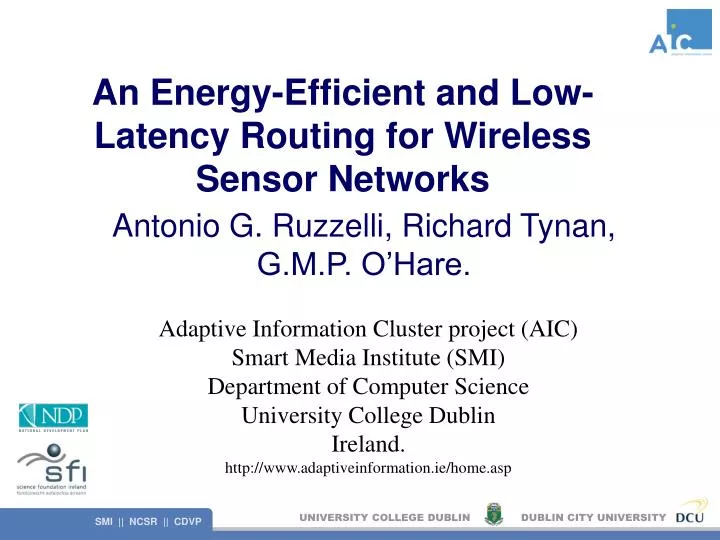 Ppt An Energy Efficient And Low Latency Routing For Wireless Sensor Networks Powerpoint