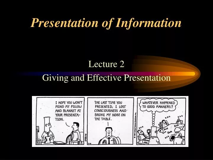 PPT - Presentation of Information PowerPoint Presentation, free ...