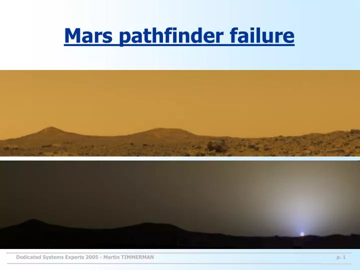 PPT - Mars pathfinder failure PowerPoint Presentation, free download ...