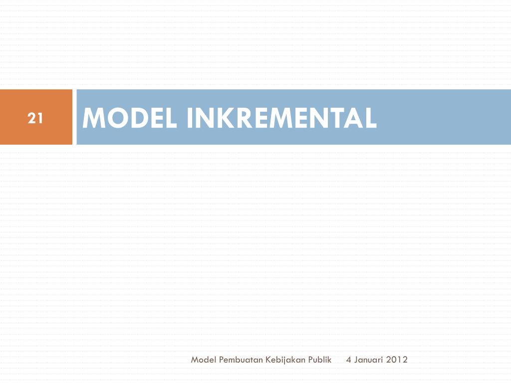PPT - Model rasional dan model inkremental dalam pembuatan kebijakan ...