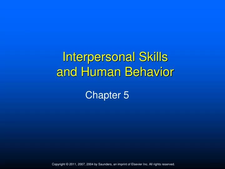 PPT - Interpersonal Skills and Human Behavior PowerPoint Presentation ...