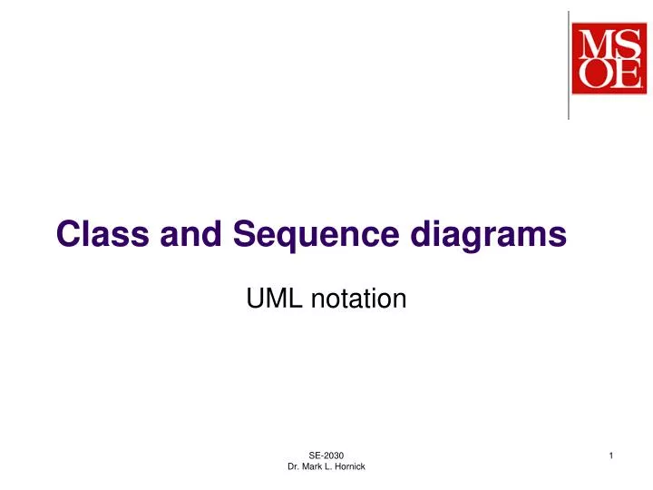 PPT - Class and Sequence diagrams PowerPoint Presentation, free ...