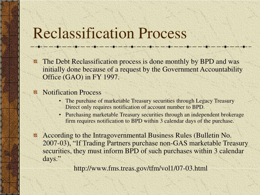 PPT - Reclassification of Marketable Securities Held By Federal ...