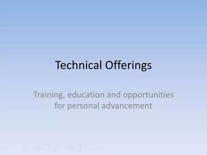 PPT - Technical Offerings PowerPoint Presentation, free download - ID ...