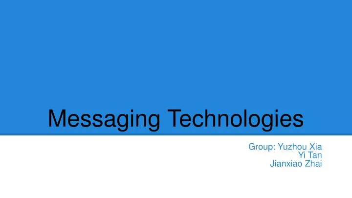 PPT - Messaging Technologies PowerPoint Presentation, free download ...