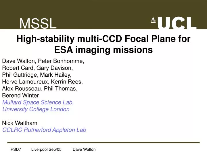 PPT - MSSL PowerPoint Presentation, free download - ID:4373531