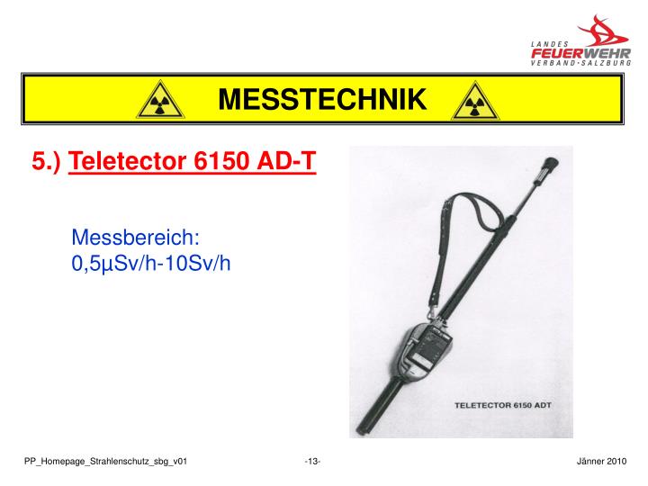PPT - Strahlenschutz – Messdienst in der Feuerwehr PowerPoint ...