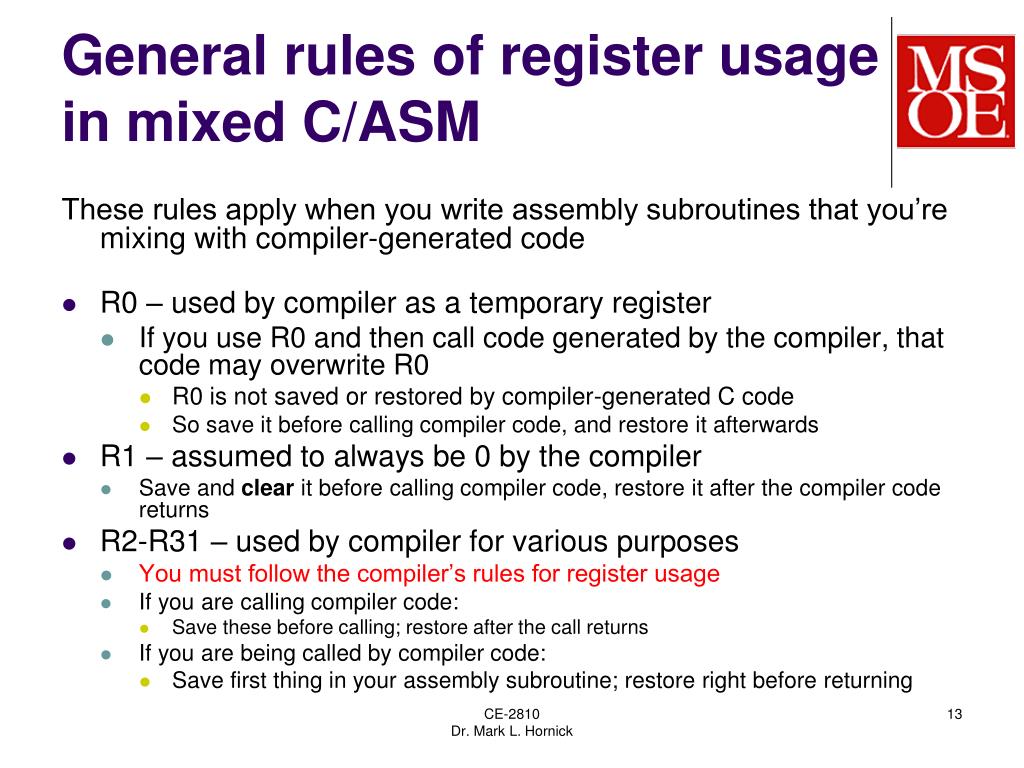 PPT - Mixing C and assembly PowerPoint Presentation, free download - ID ...