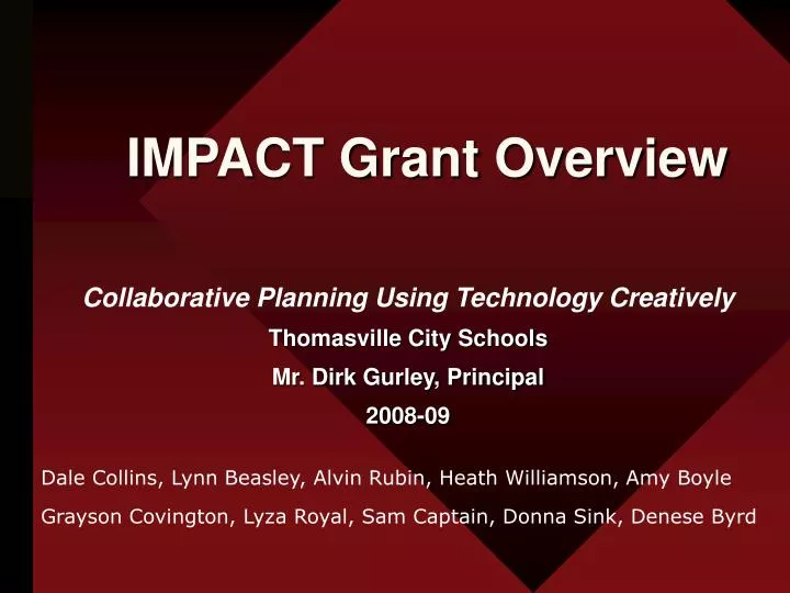 PPT - IMPACT Grant Overview PowerPoint Presentation, free download - ID ...