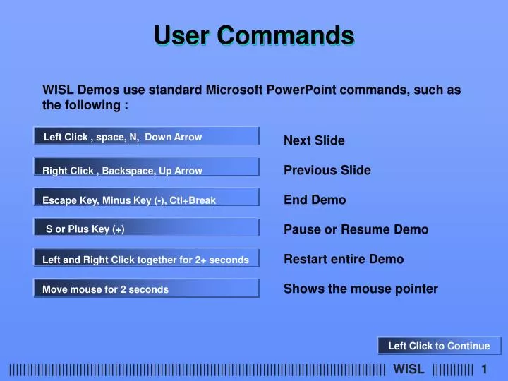 PPT - User Commands PowerPoint Presentation, free download - ID:4375899